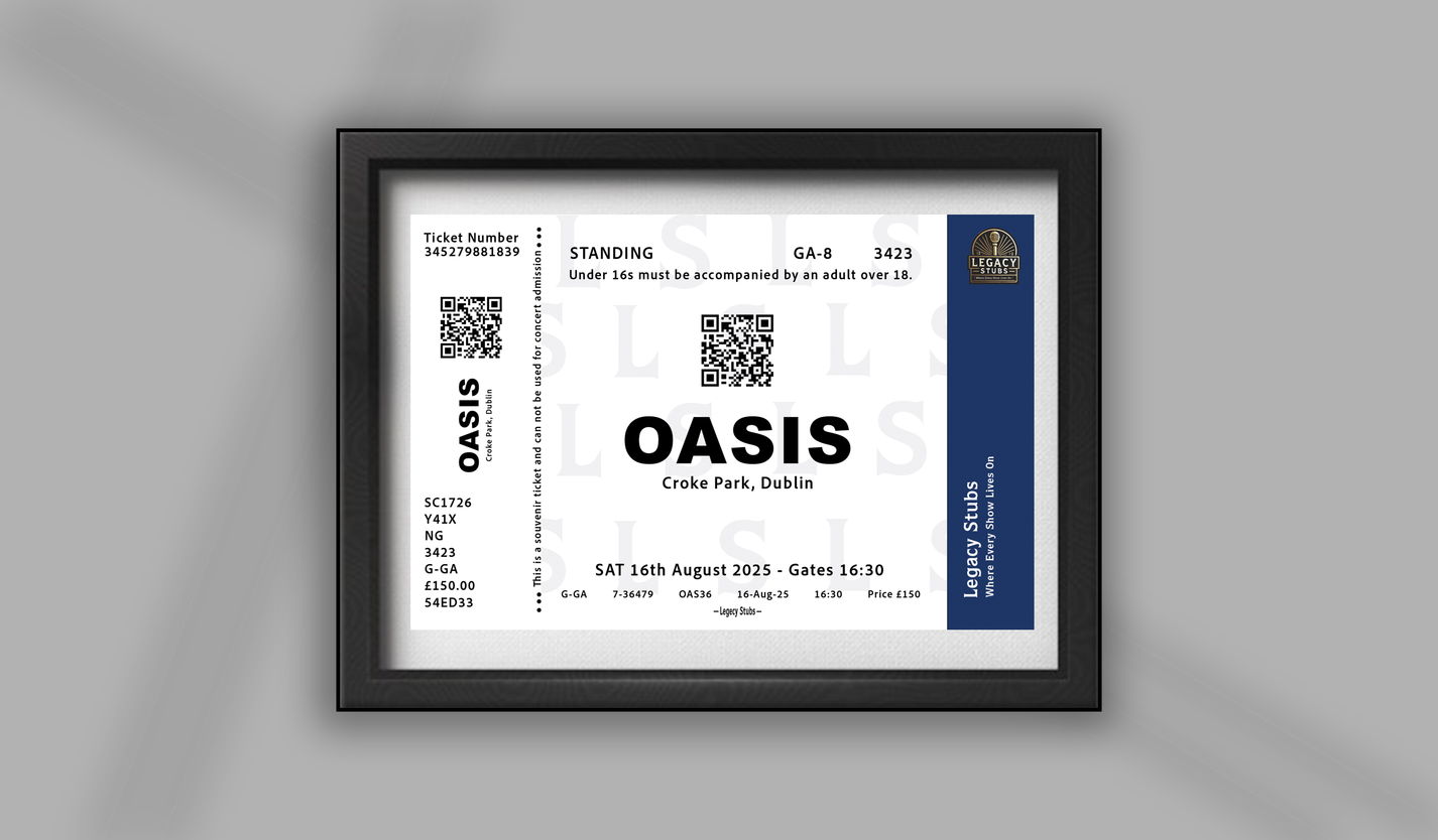 Oasis Souvenir Ticket – Legacy Stubs