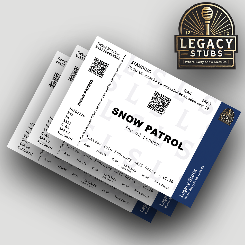 Snow Patrol Souvenir Ticket – Legacy Stubs